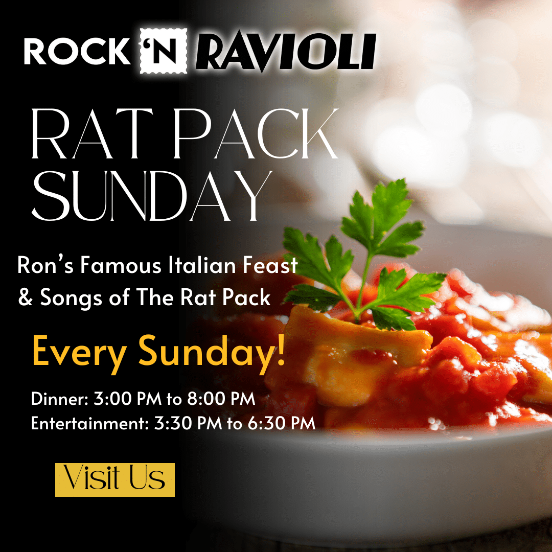 ROCK 'N RAVIOLI: Rat Pack Sunday: Italian Feast & Songs of The Rat Pack ...